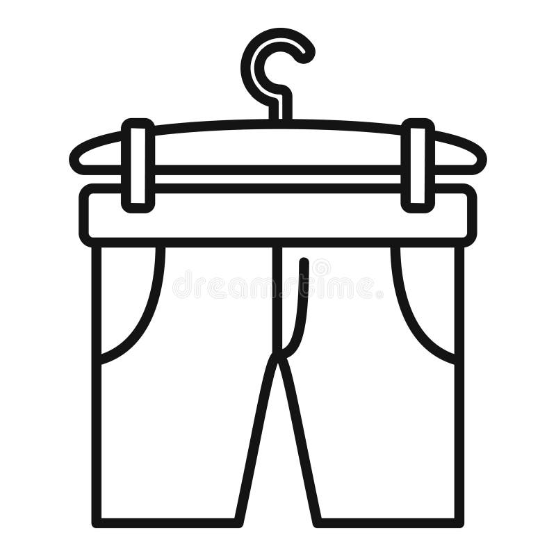 Pants on Hanger Clothing Retail Icon Stock Vector - Illustration of ...