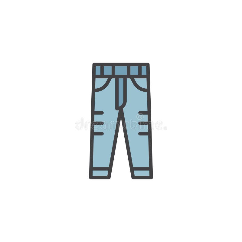 Pants Icon in Colored Version Stock Vector - Illustration of business ...