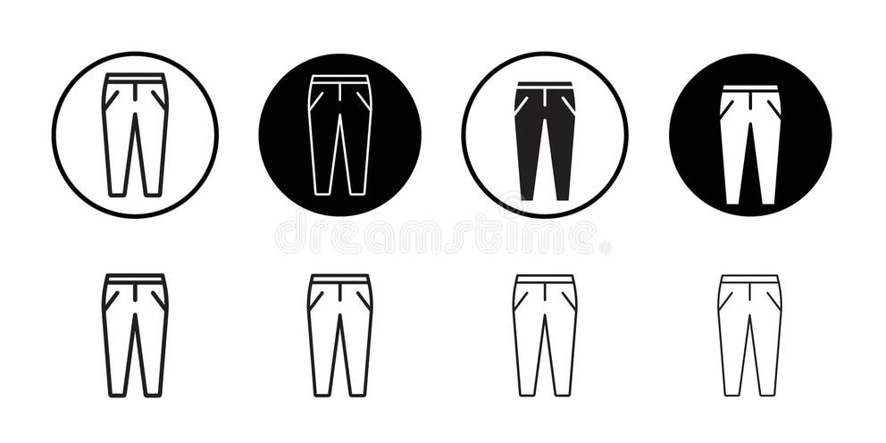Pants Icon Isolated Flat Vector in Outline Stock Vector - Illustration ...