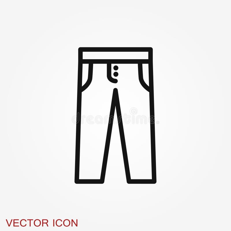 Pants Icon. Solid Fill Vector Icons Set As Flat Icons Stock ...