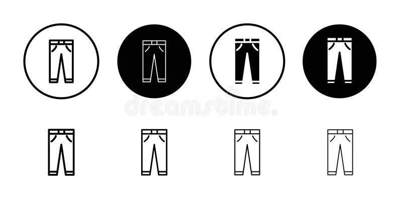 Pants Icon Outline Vector for Web Ui Stock Vector - Illustration of ...