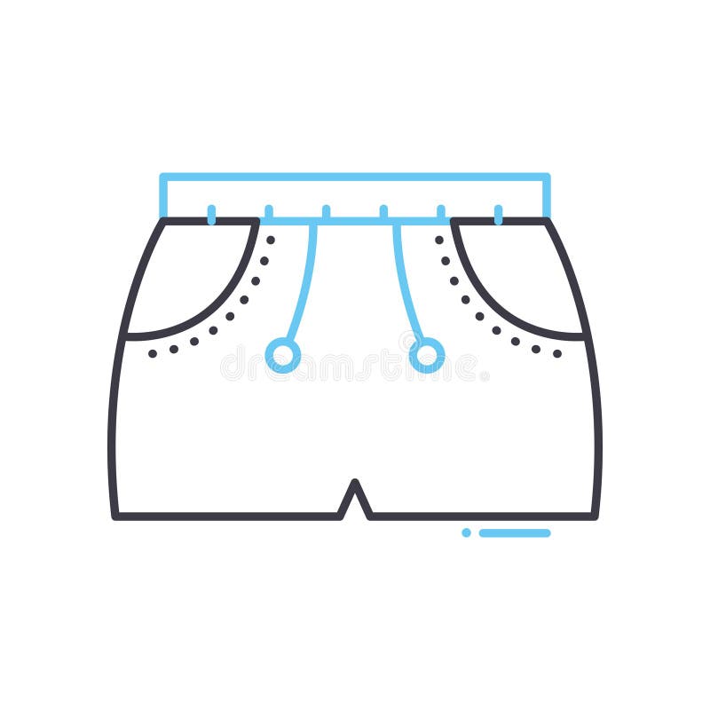 Pants Line Icon, Outline Symbol, Vector Illustration, Concept Sign ...