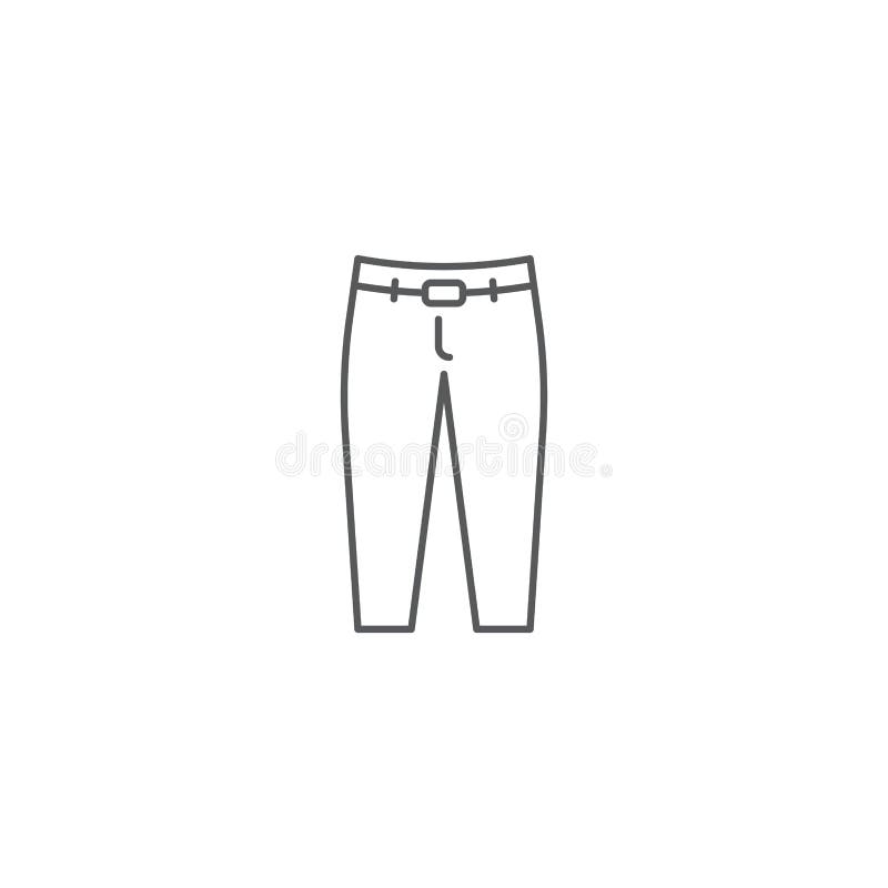 Pants Trousers Vector Icon Symbol Isolated on White Background Stock ...