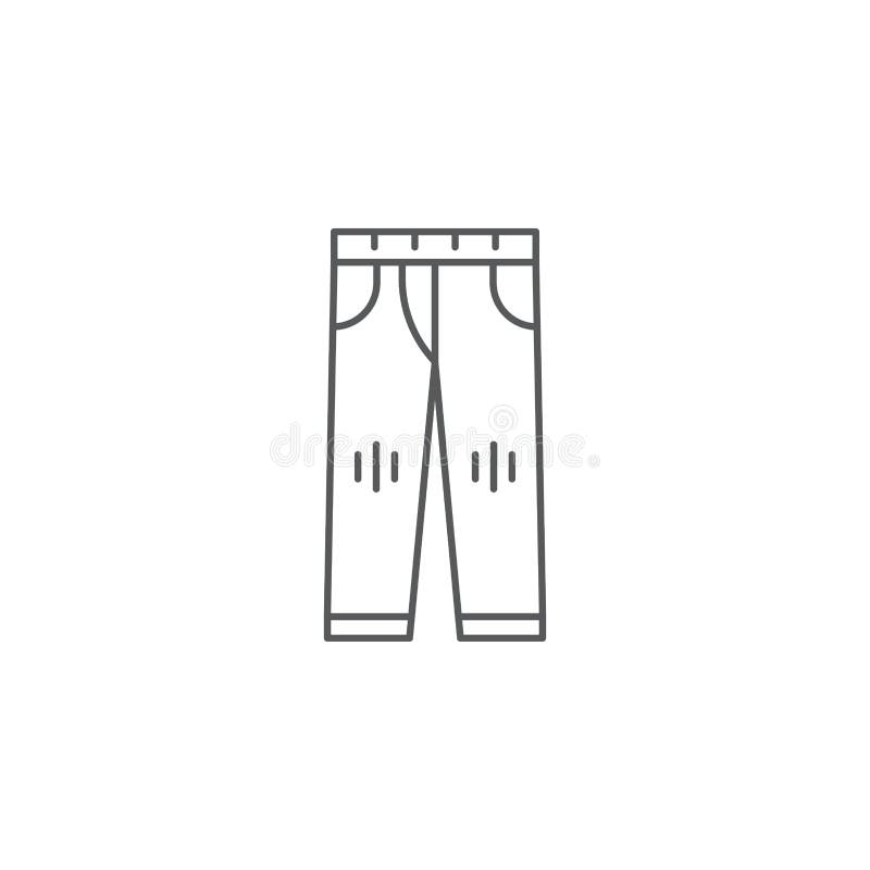 Pants Trousers Vector Icon Symbol Isolated on White Background Stock ...