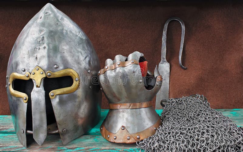 Harnas van de ridder stock afbeelding. Image of middeleeuws - 25232139