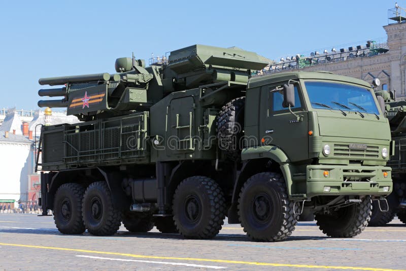 Pantsir-S1 photo éditorial. Image du missile, personne - 127551631