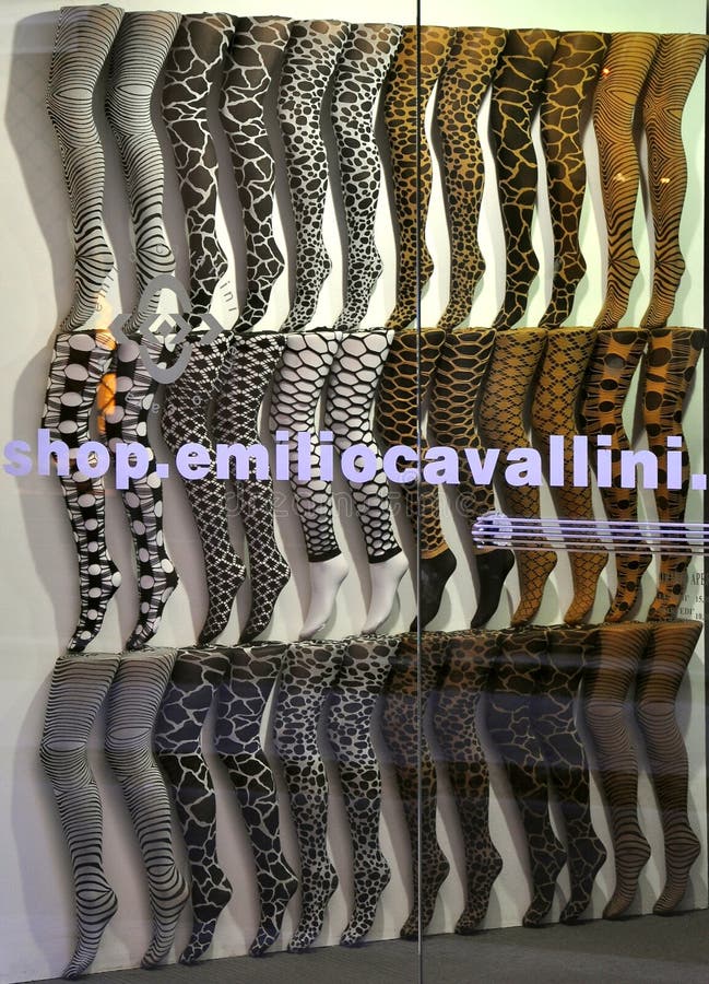 Italian Women Fashion : Pantyhose Shop Editorial Photo - Image of ...