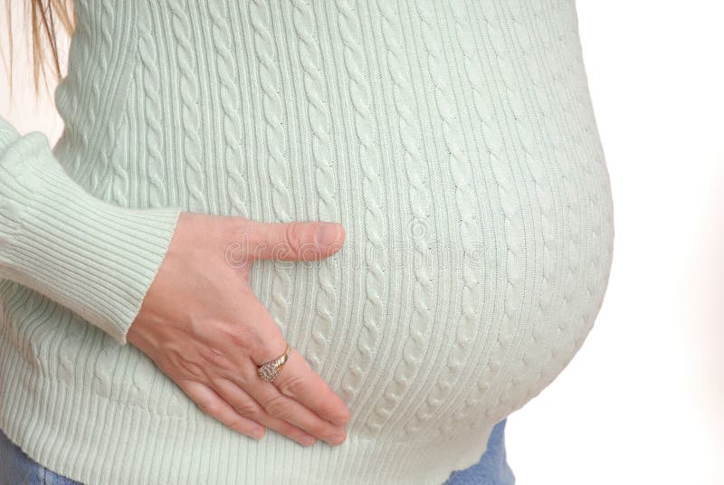 Panza embarazada foto de archivo. Imagen de trucos, embarazo - 1634724