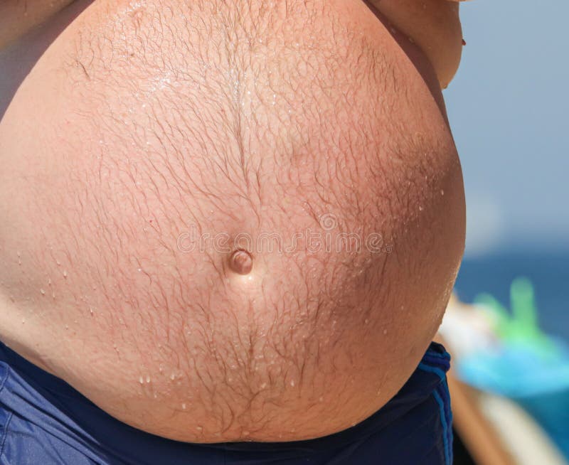 Panza Grande De Un Gordo En La Playa Foto de archivo - Imagen de verano ...