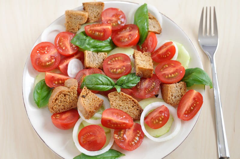 Italian panzanella salad stock photo. Image of classic - 20726328