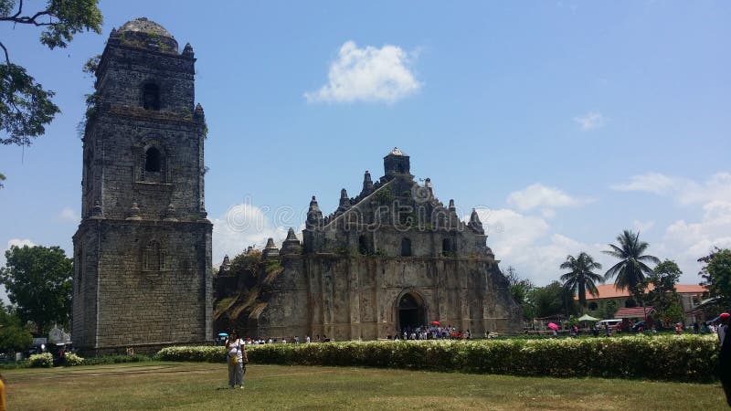 Paoay Church bell tower stock photo. Image of landmark - 10209370