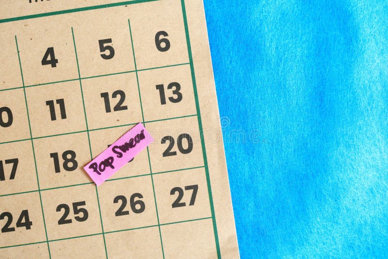Pap Smear Test or Cervical Cancer Screening Schedule Concept for Women ... Pap Smear Test or Cervical Cancer Screening Schedule Concept for Women ...