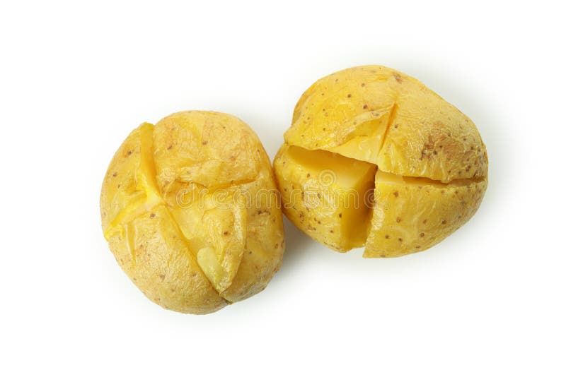 Papa Cocida Deliciosa Aislada En El Fondo Blanco Imagen de archivo ...