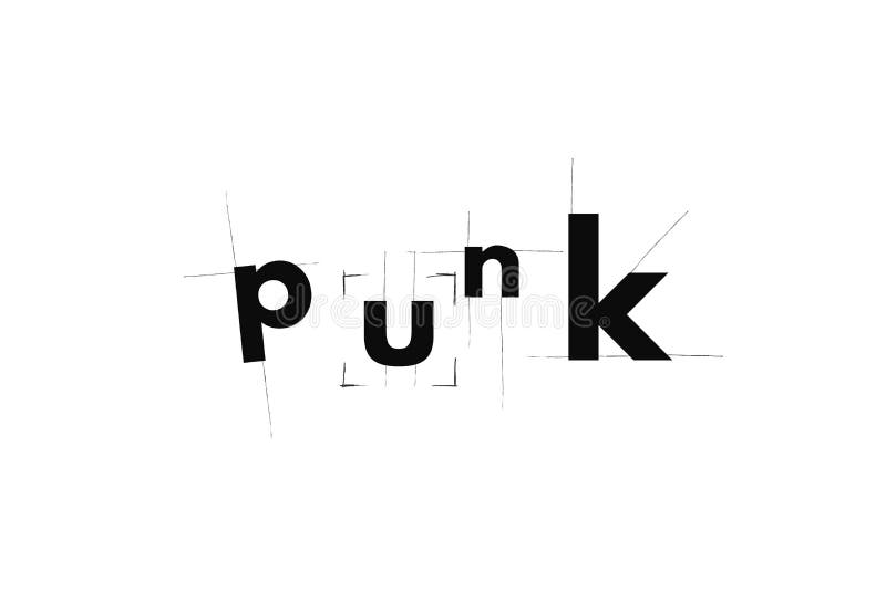 The Word Punk Written in Grunge Cutout Style Stock Vector ...