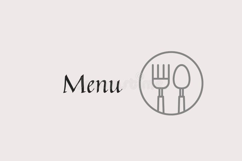 Set of Word Menu on White. Calligraphy Lettering Vector Illustration ...