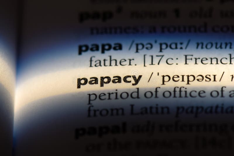 Papacy stock image. Image of dictionary, english, printed - 126549063