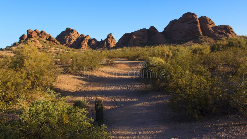 Papago Park, Red Rock Butte in Phoenix,AZ Stock Image - Image of vista ...