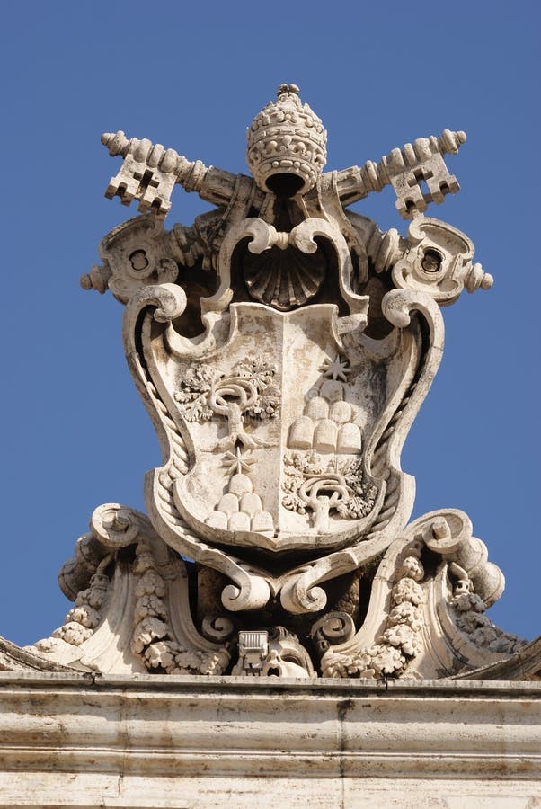 Papal seal stock photo. Image of crown, holy, blue, papal - 17060218