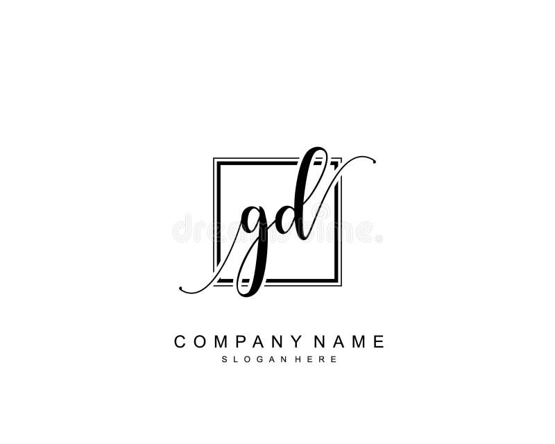 Initial GD Signature Logo Template Vector Stock Vector - Illustration ...