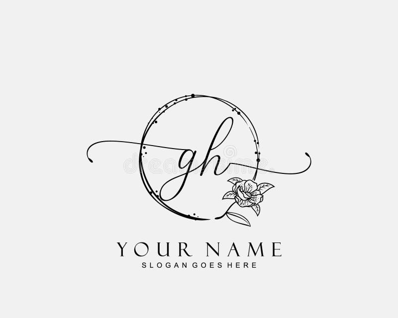 Initial GH Signature Logo Template Vector Stock Vector - Illustration ...