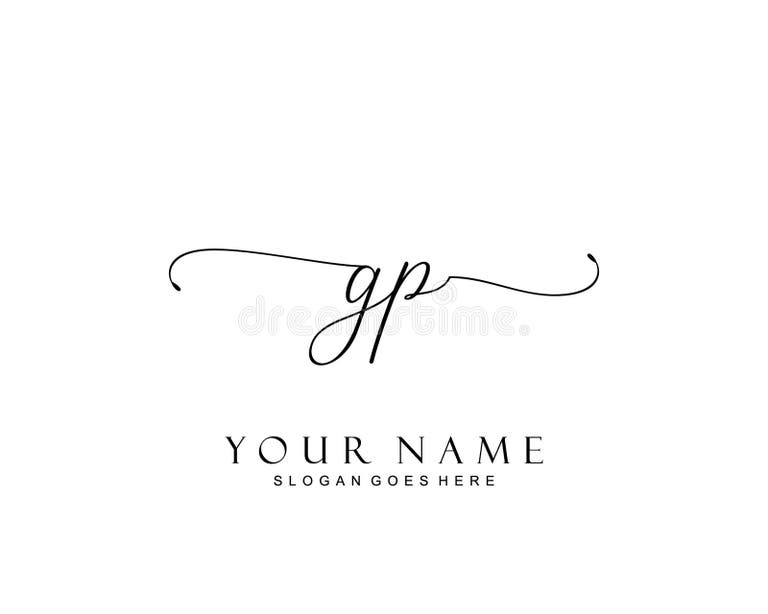 Initial GP Signature Logo Template Vector Stock Vector - Illustration ...