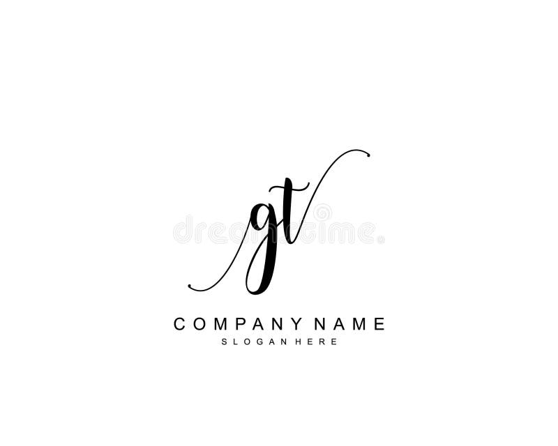 Initial GT Signature Logo Template Vector Stock Vector - Illustration ...