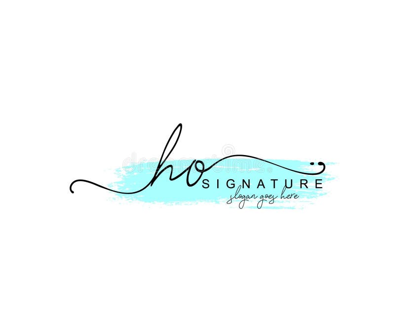 Initial HO Signature Logo Template Vector Stock Vector - Illustration ...