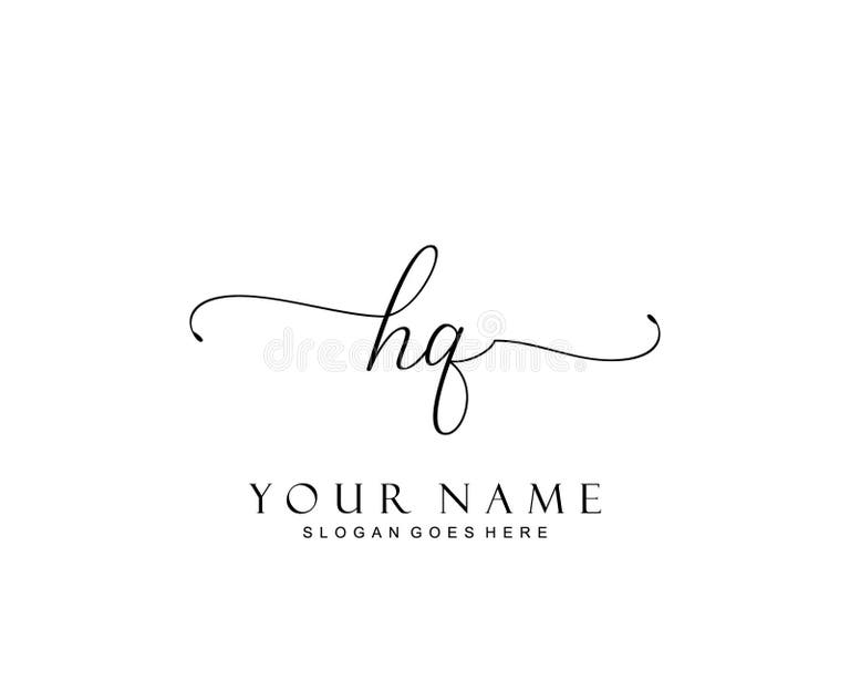 Initial HQ Signature Logo Template Vector Stock Vector - Illustration ...