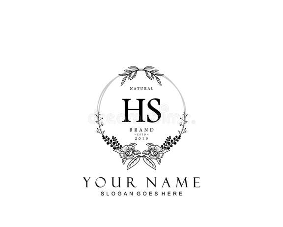 Initial HS Signature Logo Template Vector Stock Vector - Illustration ...