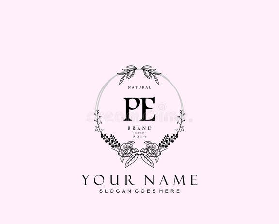 PE Signature Logo Template Vector Stock Vector - Illustration of luxury ...