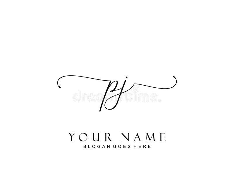 PJ Signature Logo Template Vector Stock Vector - Illustration of ...