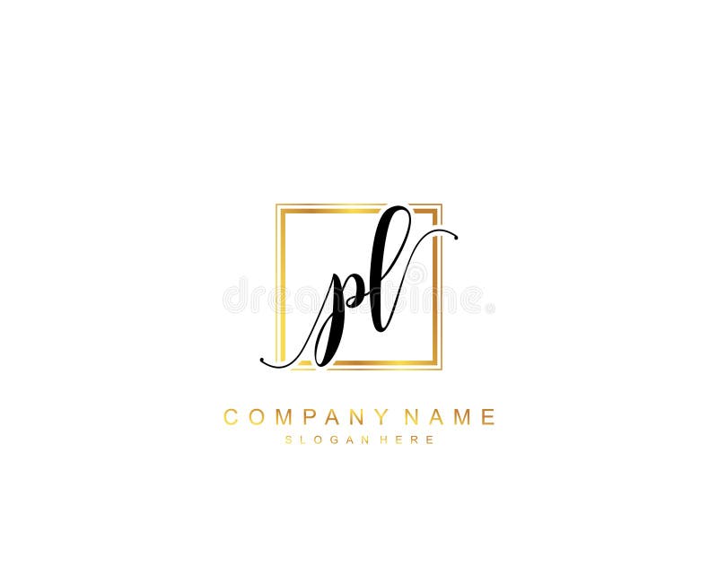 PL Signature Logo Template Vector Stock Vector - Illustration of brush ...