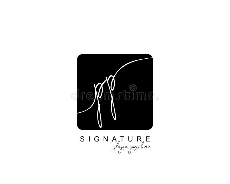 PP Signature Logo Template Vector Stock Vector - Illustration of couple ...