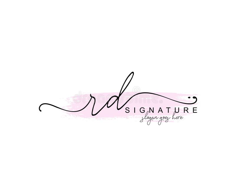 RD Signature Logo Template Vector Stock Vector - Illustration of floral ...