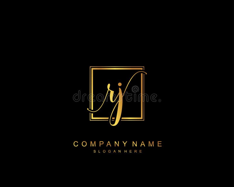 RJ Signature Logo Template Vector Stock Vector - Illustration of gold ...