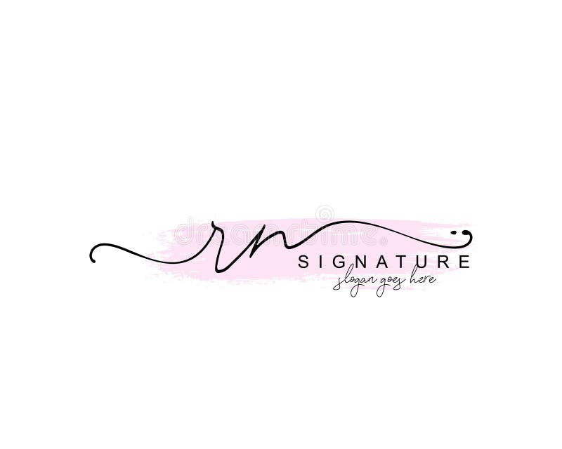 RN Signature Logo Template Vector Stock Vector - Illustration of ...