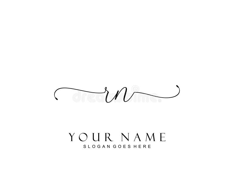 RN Signature Logo Template Vector Stock Vector - Illustration of letter ...