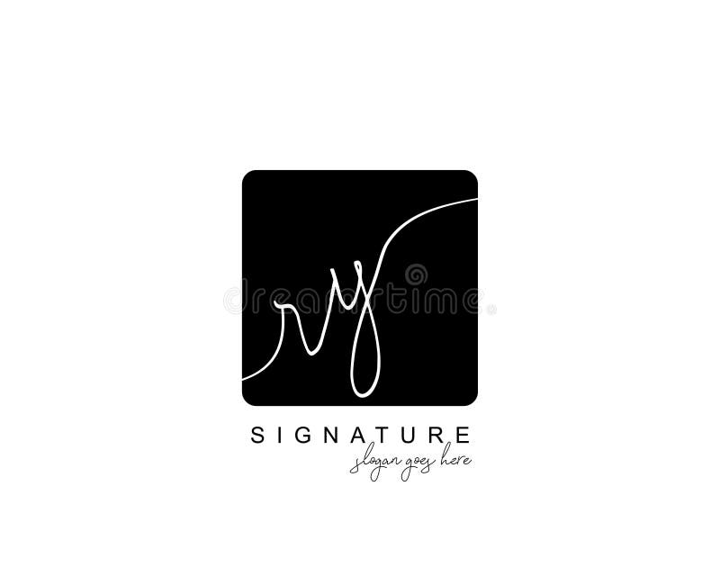 RY Signature Logo Template Vector Stock Vector - Illustration of ...