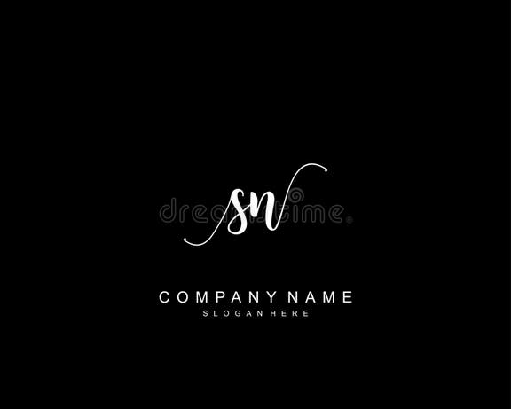 SN Signature Logo Template Vector Stock Vector - Illustration of design ...