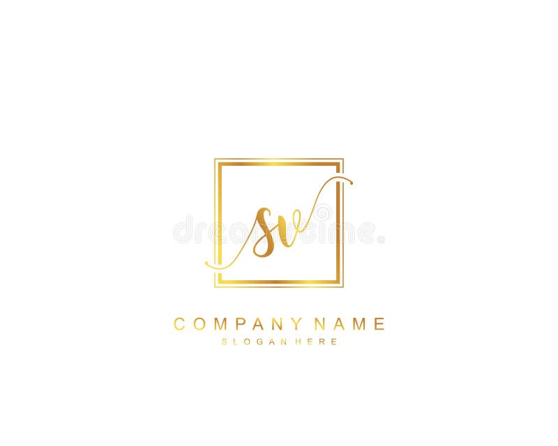 SV Signature Logo Template Vector Stock Vector - Illustration of design ...