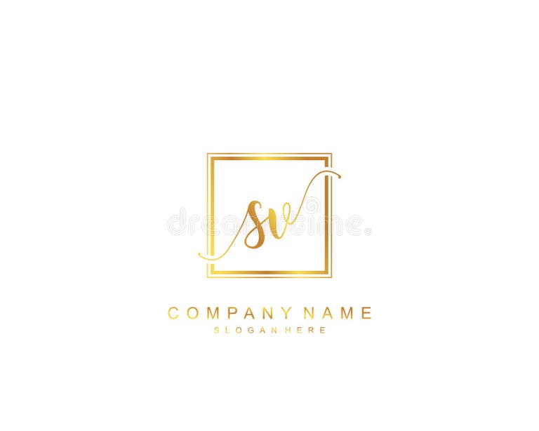 SV Signature Logo Template Vector Stock Vector - Illustration of design ...