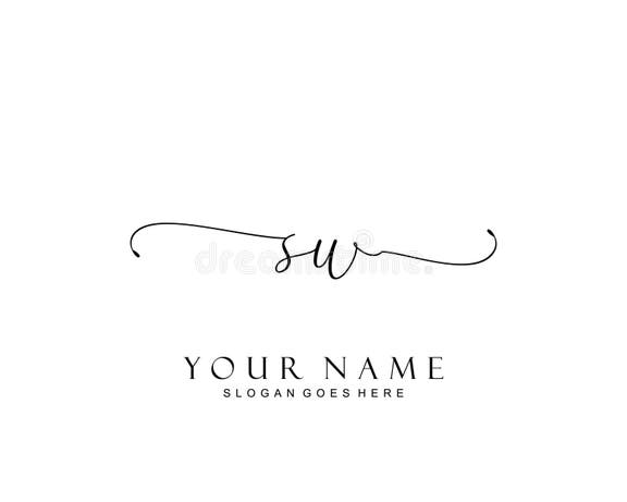 SW Signature Logo Template Vector Stock Vector - Illustration of ...