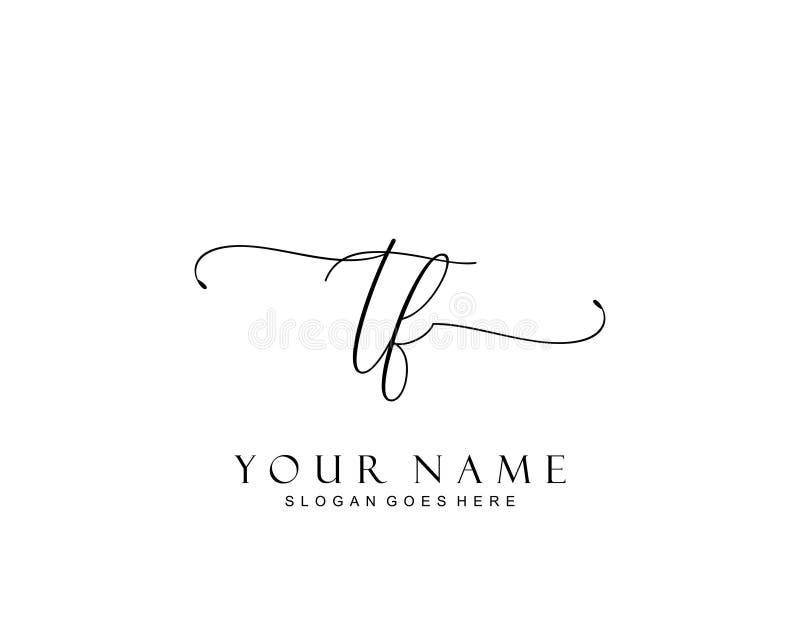 TF Signature Logo Template Vector Stock Vector - Illustration of ...