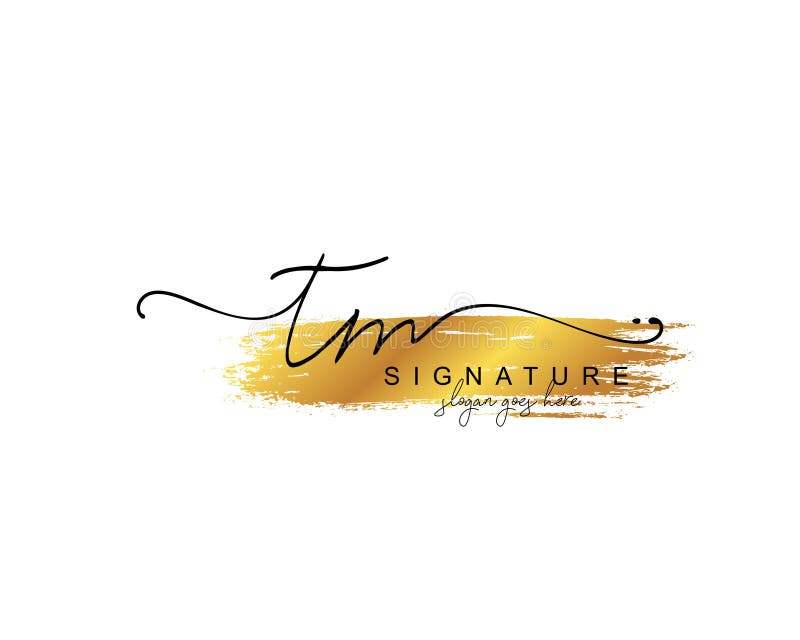 TM Signature Logo Template Vector Stock Vector - Illustration of ...