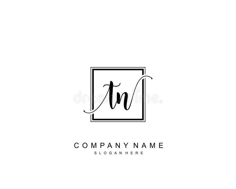 TN Signature Logo Template Vector Stock Vector - Illustration of ...