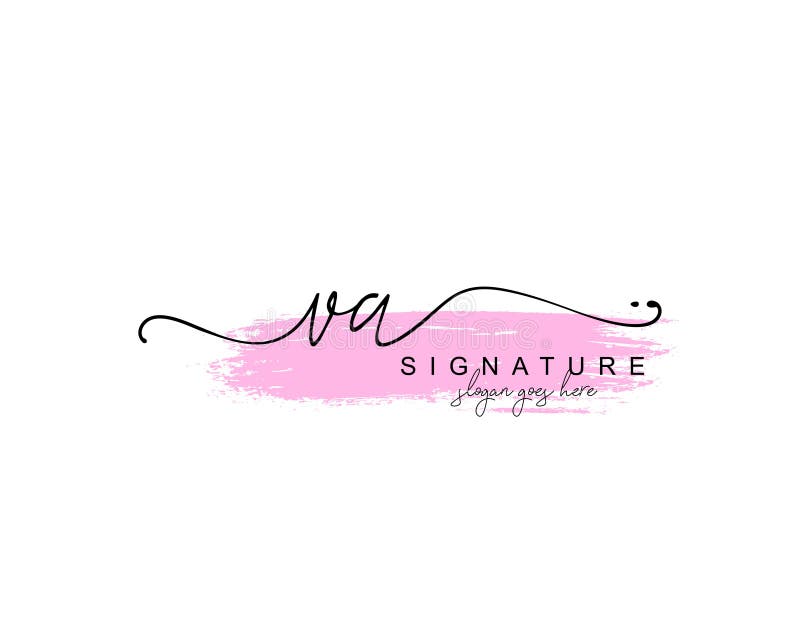 VA Signature Logo Template Vector Stock Vector - Illustration of flower ...