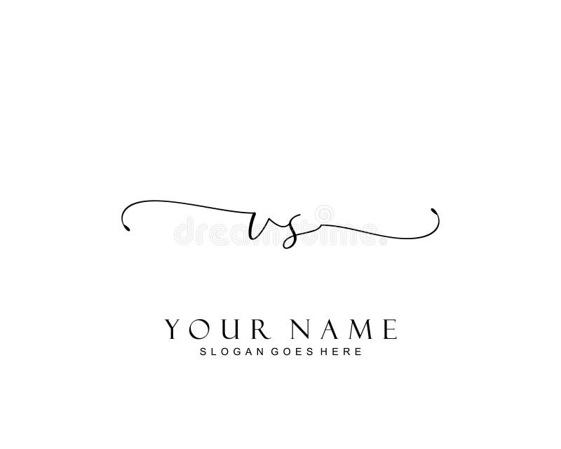 VS Signature Logo Template Vector Stock Vector - Illustration of ...