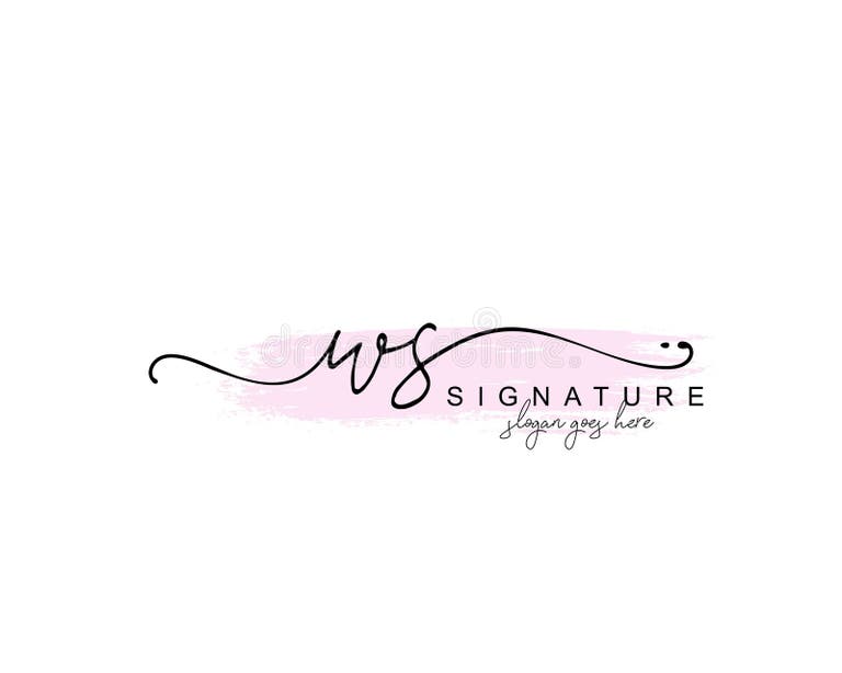WS Signature Logo Template Vector Stock Vector - Illustration of ...