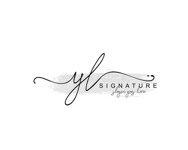 YL Signature Logo Template Vector Stock Vector - Illustration of ...