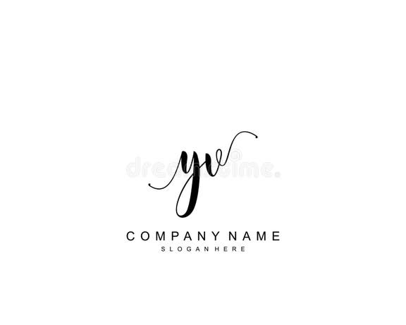 YV Signature Logo Template Vector Stock Vector - Illustration of ...
